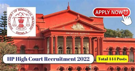 Hp High Court Recruitment 2022 Total 444 Clerk Peon Driver And Other