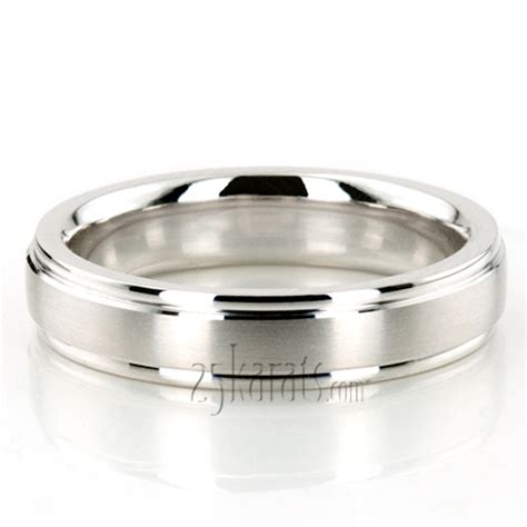 Traditional Satin Finish Diamond Carved Wedding Ring 10k Gold Dc663