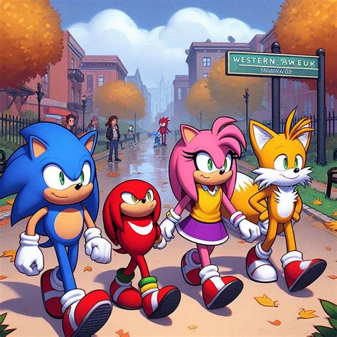 Sonic Amy Tails And Knuckles Are Walking By Barthisher98 On Deviantart