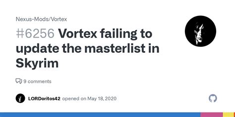 Vortex Failing To Update The Masterlist In Skyrim · Issue 6256 · Nexus Modsvortex · Github