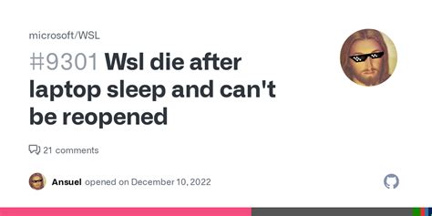 Wsl Die After Laptop Sleep And Cant Be Reopened · Issue 9301 · Microsoftwsl · Github