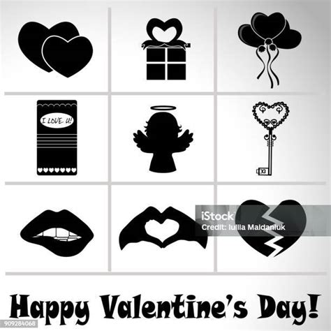 해피 발렌타인 데이 하루 사랑 상징의 집합입니다 벡터 아이콘입니다 14에 대한 스톡 벡터 아트 및 기타 이미지 14 2월