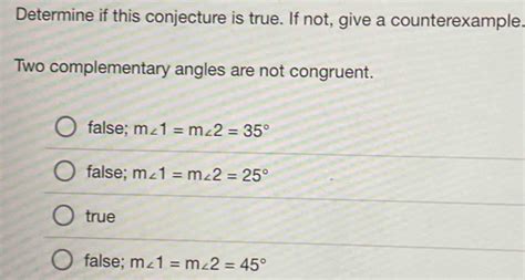 solved determine if this conjecture is true if not give a