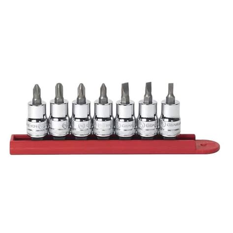 GEARWRENCH In Drive Slotted Phillips Pozidriv Screwdriver Bit Socket Set Bit Socket Set