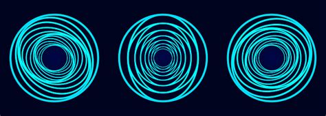 소용돌이치는 둥근 기호 집합입니다 착시 벡터 일러스트 레이 션입니다 파란색 원 추상 3d 터널입니다 개념에 대한 스톡 벡터 아트 및 기타 이미지 Istock
