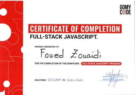 fouad zouaidi on linkedin javascript react gomycode