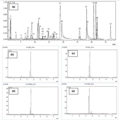 Gc‐ms Chromatograms A Tic Chromatogram Of Standards Analysed By Gc‐ms Download Scientific