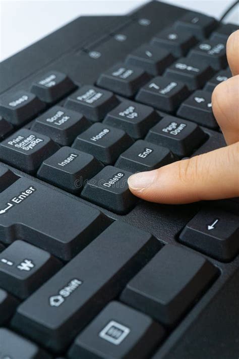 Finger Holding Computer Keyboard Stock Photo Image Of Keyboard Weapon