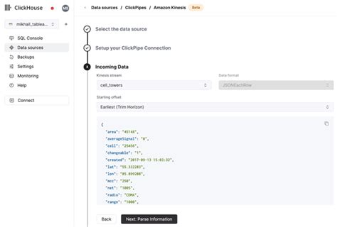 Integrating Amazon Kinesis With Clickhouse Cloud Clickhouse Docs