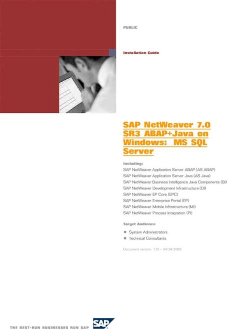 Pdf Sap Netweaver 70 Sr3 Install Guide Dokumentips
