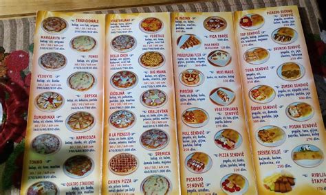 Menu At Picasso Restaurant Šid Državni Put Iia Reda 120