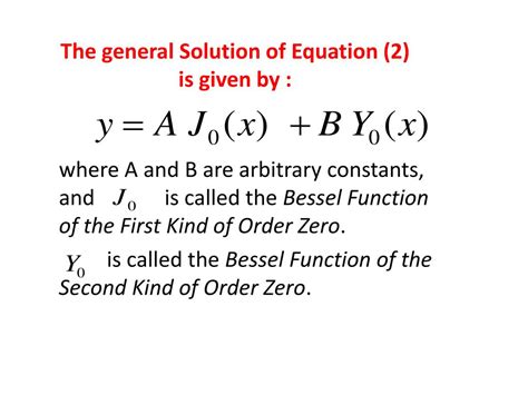 PPT BESSELS EQUATION AND BESSEL FUNCTIONS PowerPoint Presentation ID