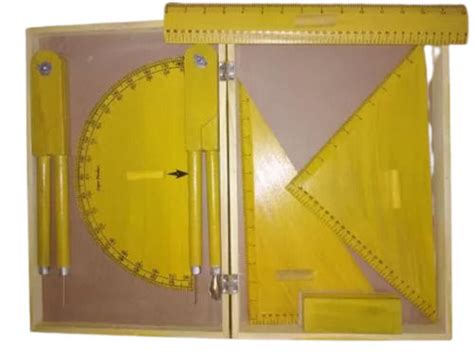 Geometry Box Wooden 43 X 30 X 6 Cm Square Shape Lightweight Durable Modern Design For