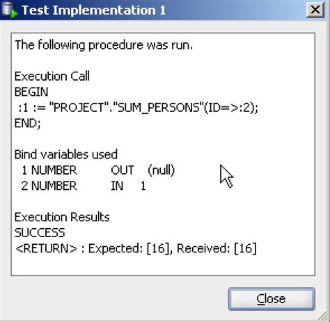 Computing Oracle Sql Developer Unit Testing