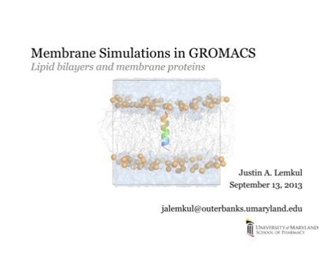 Membrane Simulations In GROMACS