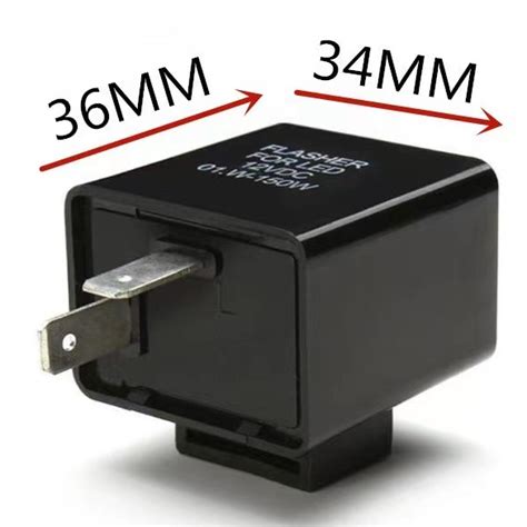 2 Pins Signal Flasher Relay Adjustable LED Blinker Relay Hazard Signal Indicators Relay 12V EX5