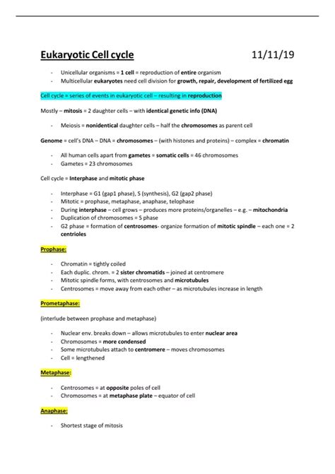 Lecture Notes Cell And Molecular Biology Cell Cycle Using Becker S World Of The Cell