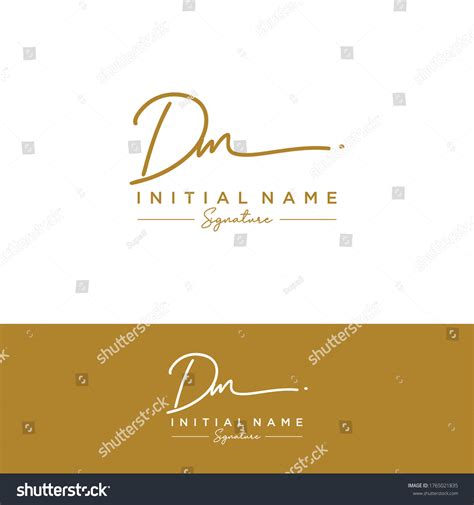 D M Dm Initial Letter Handwriting Stock Vector Royalty Free 1765021835 Shutterstock