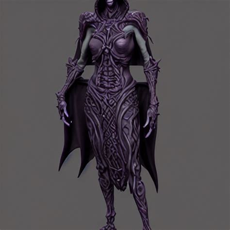 Krea Ai Photo Of A Cenobite Lich Illithid Drow Dark Elf So