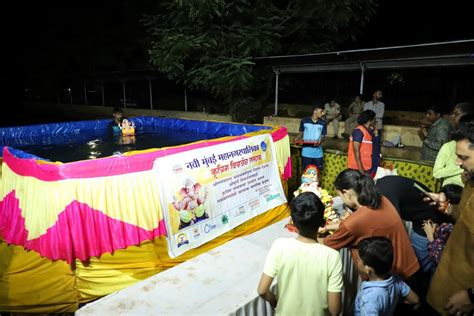 Navi Mumbai 9871 Ganpati Idols Immersed By Nmmc At 161 Sites