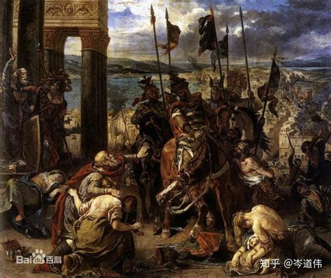大观园丨画家岑道伟解析世界名画——《十字军占领君士坦丁堡》 知乎