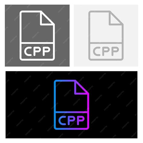 premium vector cpp document file type vibrant gradient icons for coding enthusiasts