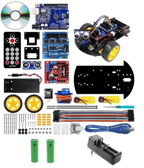Arduino набор для сборки 2wd робота на базе контроллера Arduino Uno умная машина в комплекте с