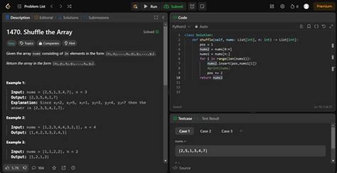 How To Shuffle The Array Problem No 1470 Rakshanaa R Posted On The