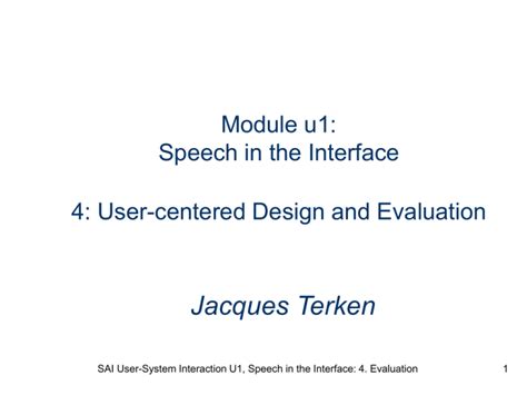 Speech Interfaces Human Factors And Evaluation