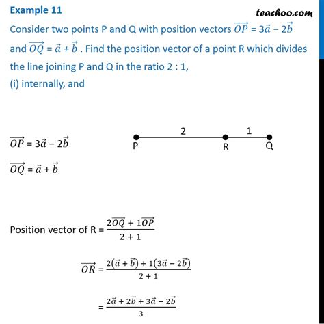 Example 11 Given P Q With Position Vector OP 3a 2b OQ A B