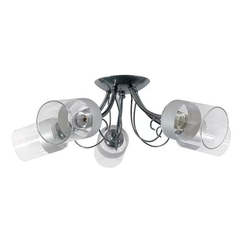 Люстра потолочная ЭЛЕТЕХ Мия 151 хром (Плафон 8387) НСБ 01-5x60-131 Е27 ...