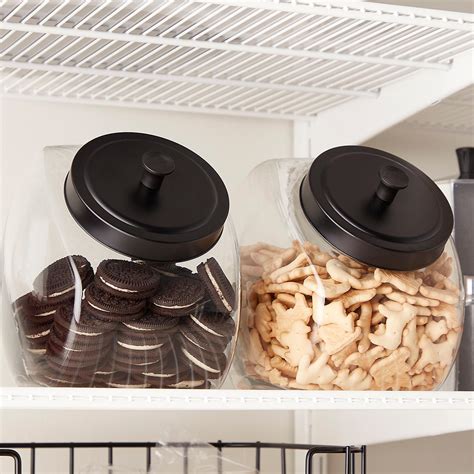 1 Gal Glass Slant Jar With Matte Black Lid The Container Store