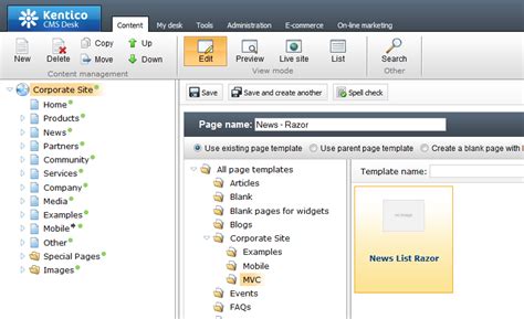 Using MVC Razor With Kentico CMS