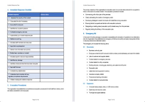 Business Resilience Incident Response Plan Template Itsm Docs Itsm Documents And Templates