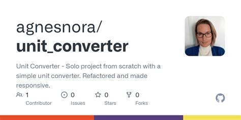 GitHub Agnesnora Unit Converter Unit Converter Solo Project From