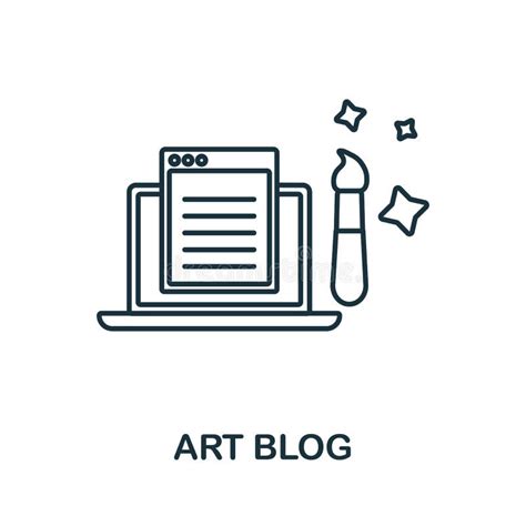 Blog Line Icon Monochrome Simple Blog Outline Icon For Templates Web