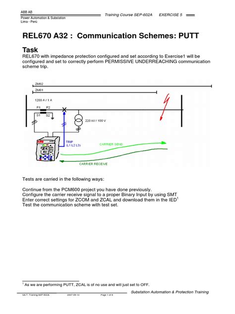Communication Scheme Putt Pdf Electrical Substation Automation