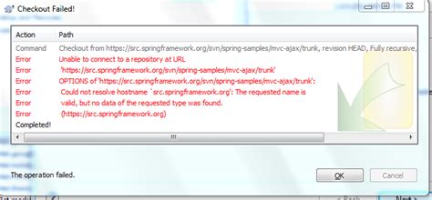 Tortoisesvn Unable To Checkout Project Using Svn Stack Overflow