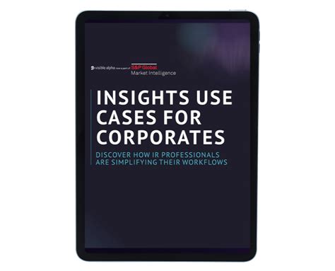 Visible Alpha Insights Granular Consensus And Broker Estimates For