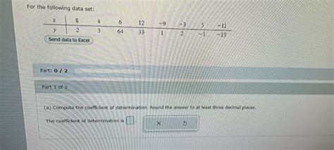 Solved For The Following Data Set Part 02 Part 1 Of 2 A