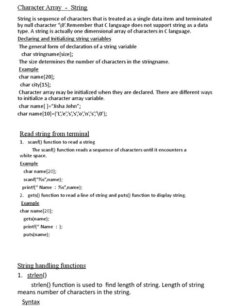 Untitled Pdf String Computer Science C Programming Language