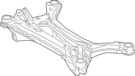 Toyota Camry Suspension Subframe Crossmember Rear Awd 5120606180