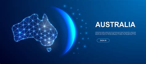 웹사이트 템플릿에 대한 호주 3d 다각형 기호입니다 낮은 폴리 대륙 실루엣 그림 배너 디자인 호주 지도 디자인 그림 3차원 형태에 대한 스톡 벡터 아트 및 기타 이미지