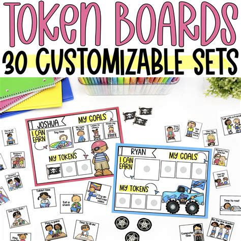 Token Boards Visual Reward Choice Menu Music City Counselor