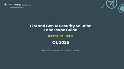 Cheat Sheets Archives Owasp Top 10 For Llm And Generative Ai Security