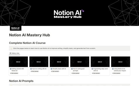 Notion Ai Mastery Hub Template By Anfernee Notion Marketplace