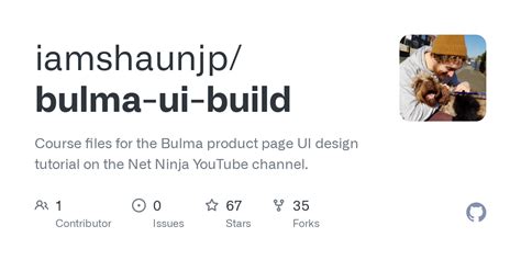 Github Iamshaunjpbulma Ui Build Course Files For The Bulma Product Page Ui Design Tutorial