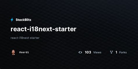 React I18next Starter Stackblitz