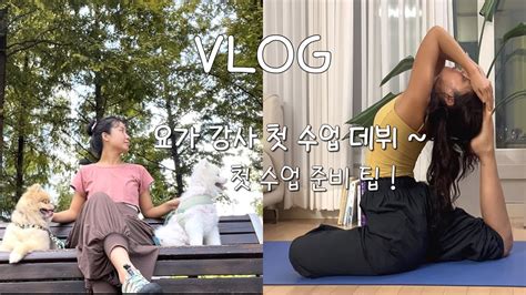 Vlog 요가 강사 첫 수업 수업 후기와 준비 팁 즐거운 야외 요가 요가 수련 달밤이들과 함께 Youtube