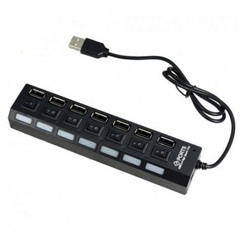 Концентратор Usb Hub Хаб Hi Speed на 7 Портов с Выключателями
